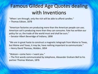 Gilded Age William Brown & Brent Boitmann | PPT | Rail Travel | Travel Type