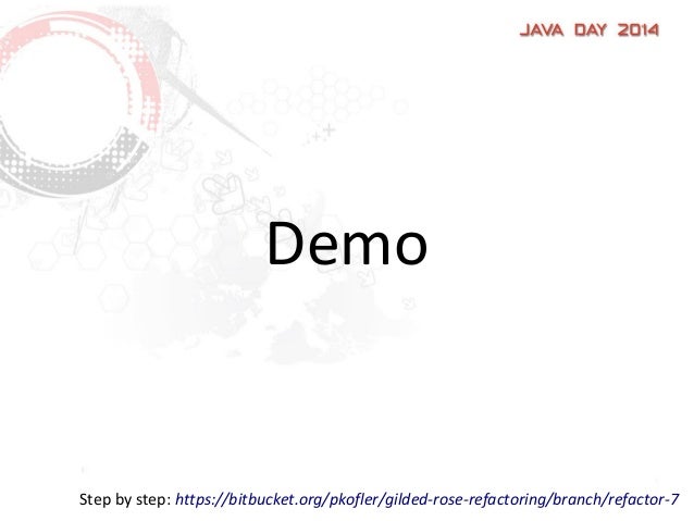 Code Refactoring Live Coding Demo Javaday 2014