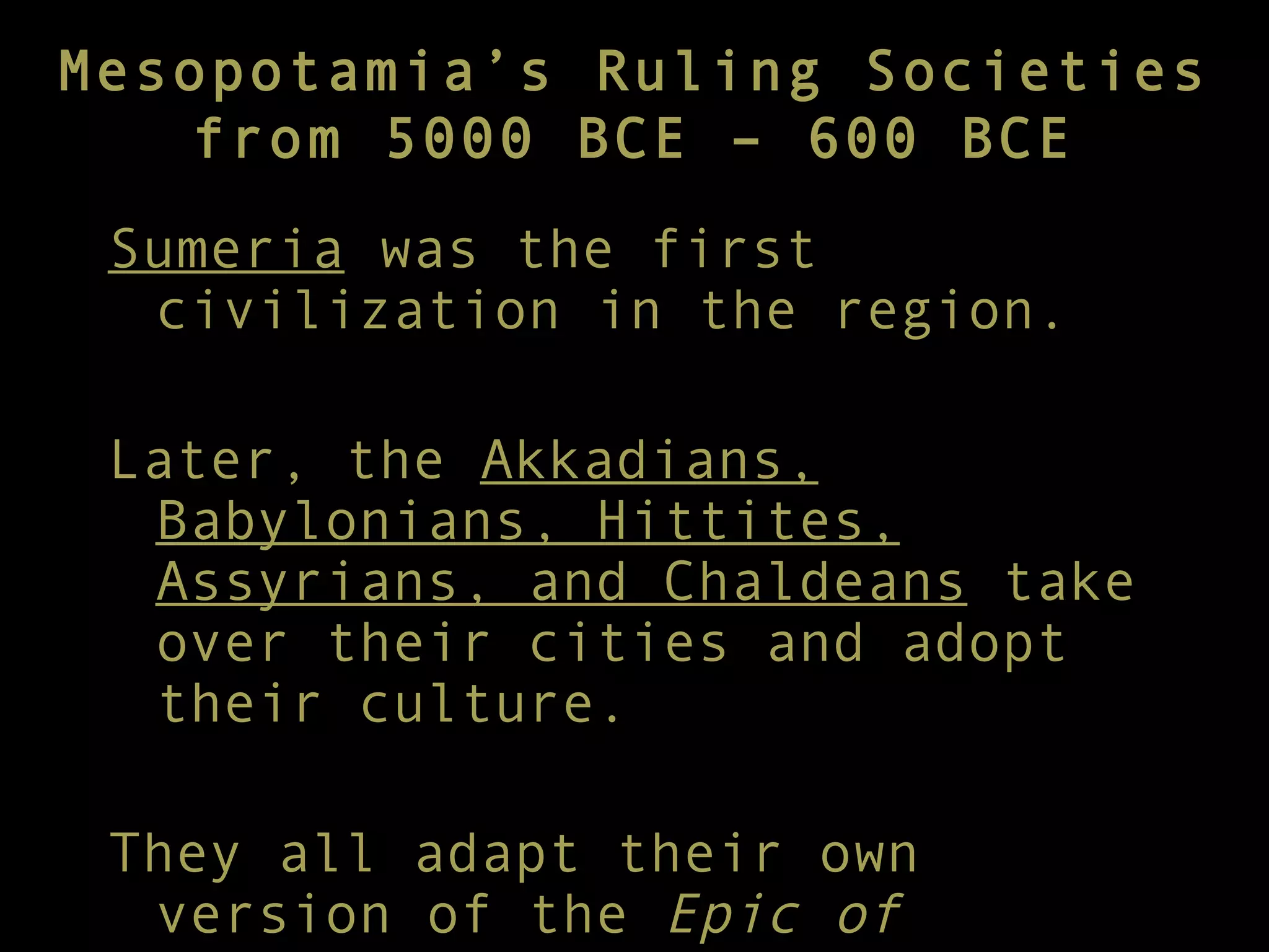 The Epic of Gilgamesh and Ancient Mesopotamia Gilgamesh history | PPT ...