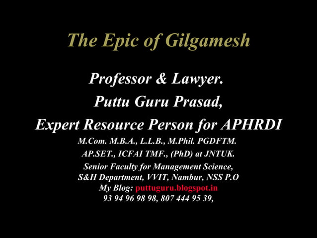The Epic of Gilgamesh and Ancient Mesopotamia Gilgamesh history | PPT ...