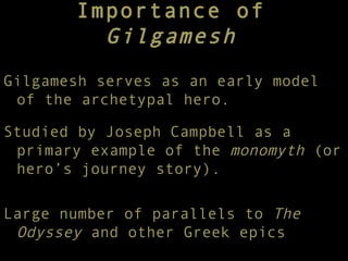 The Epic of Gilgamesh and Ancient Mesopotamia Gilgamesh history | PPT ...