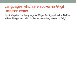 Gilgit baltistan languages A Series of Presentation Complied By Mr ...