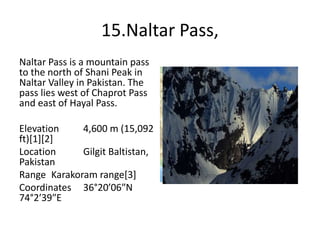Gilgit baltistan passes A Series of Presentation Complied By Mr. Allah ...