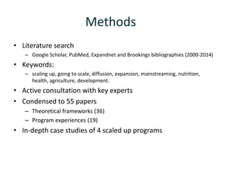 Scaling up impact on nutrition: Global perspectives | PPTX