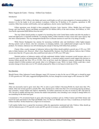 Gillete Case Analysis - Mario Castro | PDF