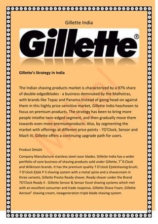 Project on Gillette | PDF