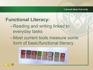 One Health Literacy: Concepts and Measurement | PPT