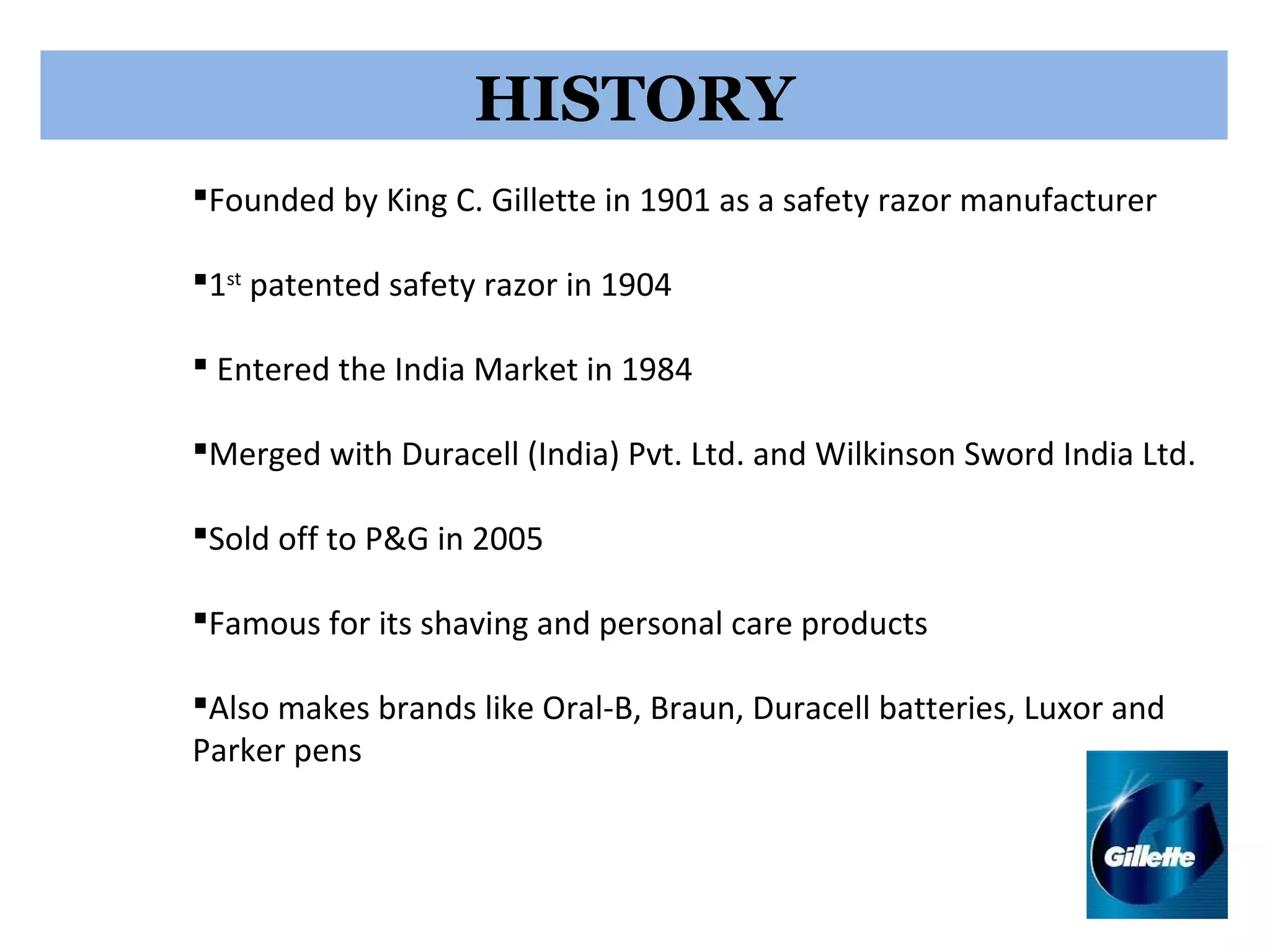 gillette marketing mix | PPT