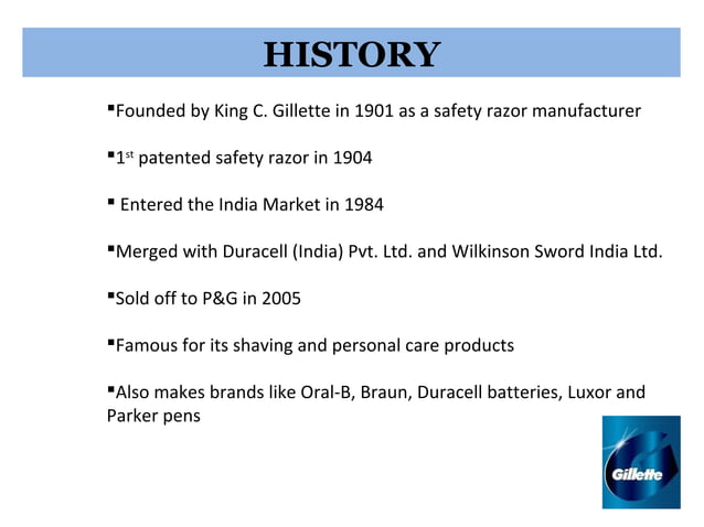 gillette marketing mix | PPT