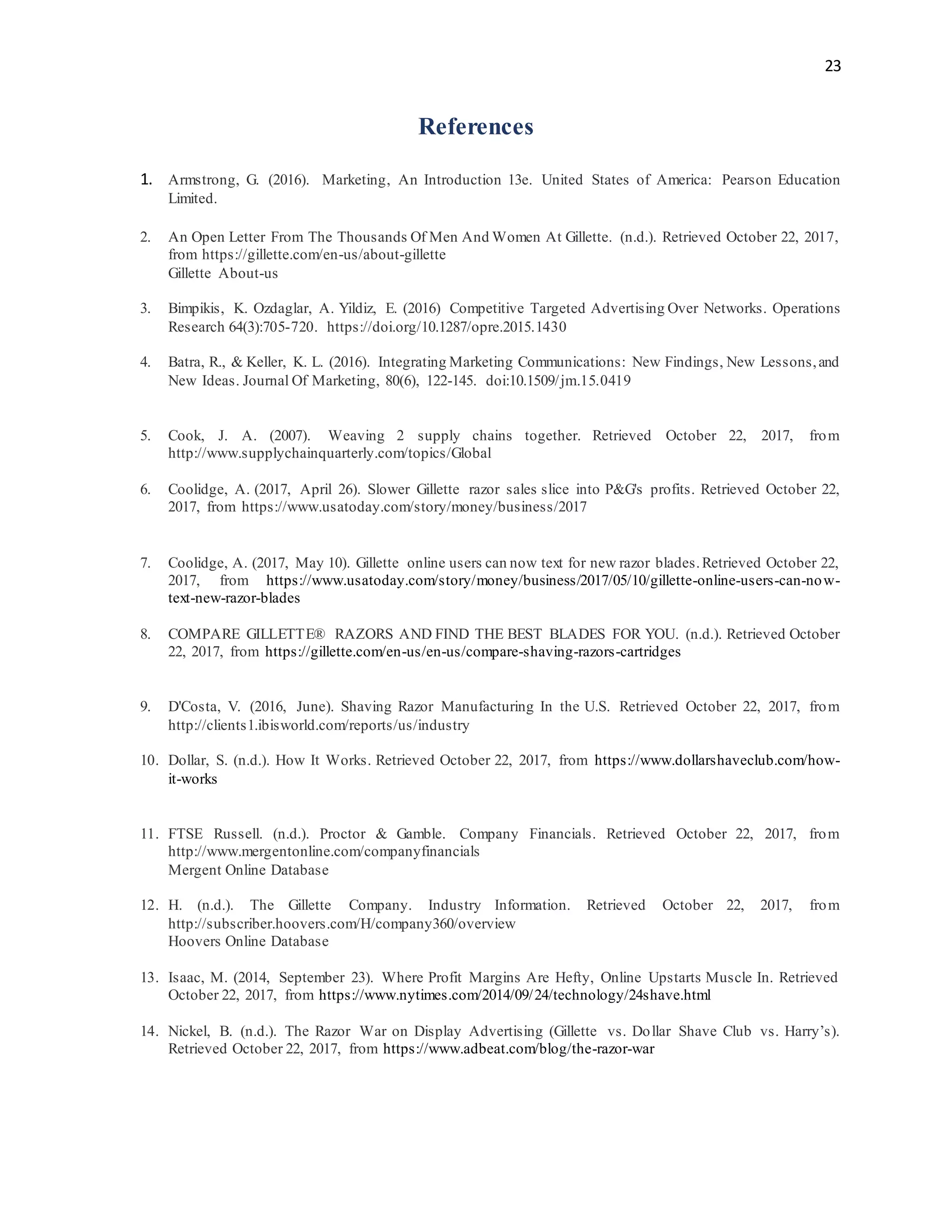 Gillette Marketing Plan | DOCX