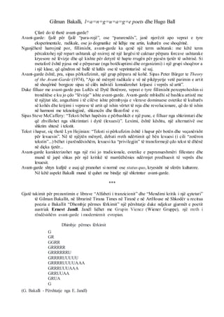 Gilman Bakalli - avantgarde | DOCX