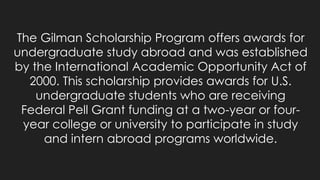 Gilman Follow-on Service Project | PPTX