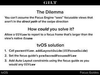 tvOS, The Focus Engine, and Swift | PPT