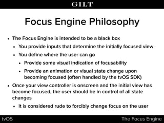 tvOS, The Focus Engine, and Swift | PDF