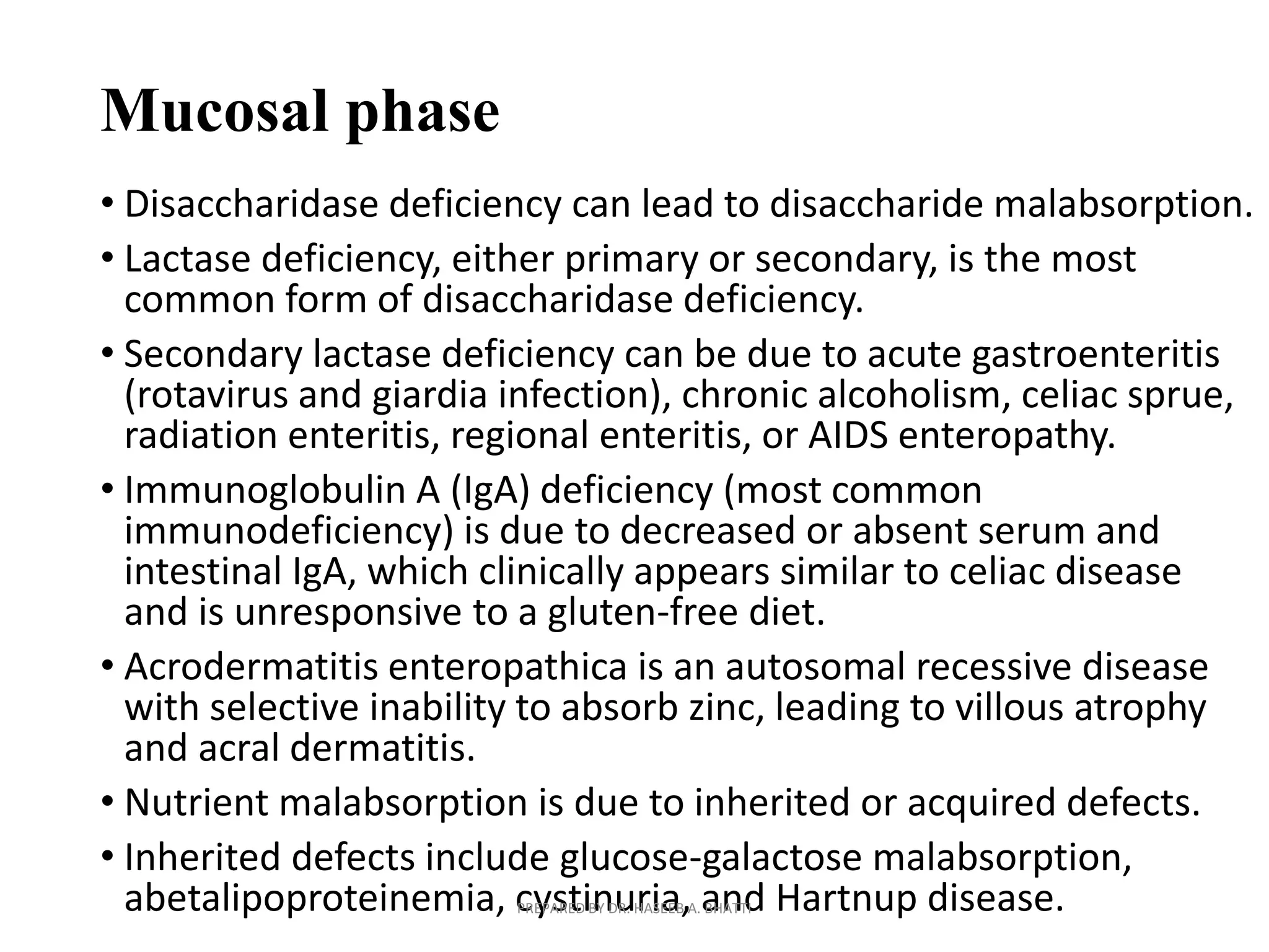Gastro-Intestinal Malabsorption | PPT
