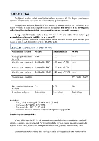 e-klases ģimenes komplekta apraksts | PDF