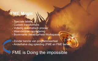 FME als draaischijf voor GIS- en databeheerprocessen in de stad Brugge ...