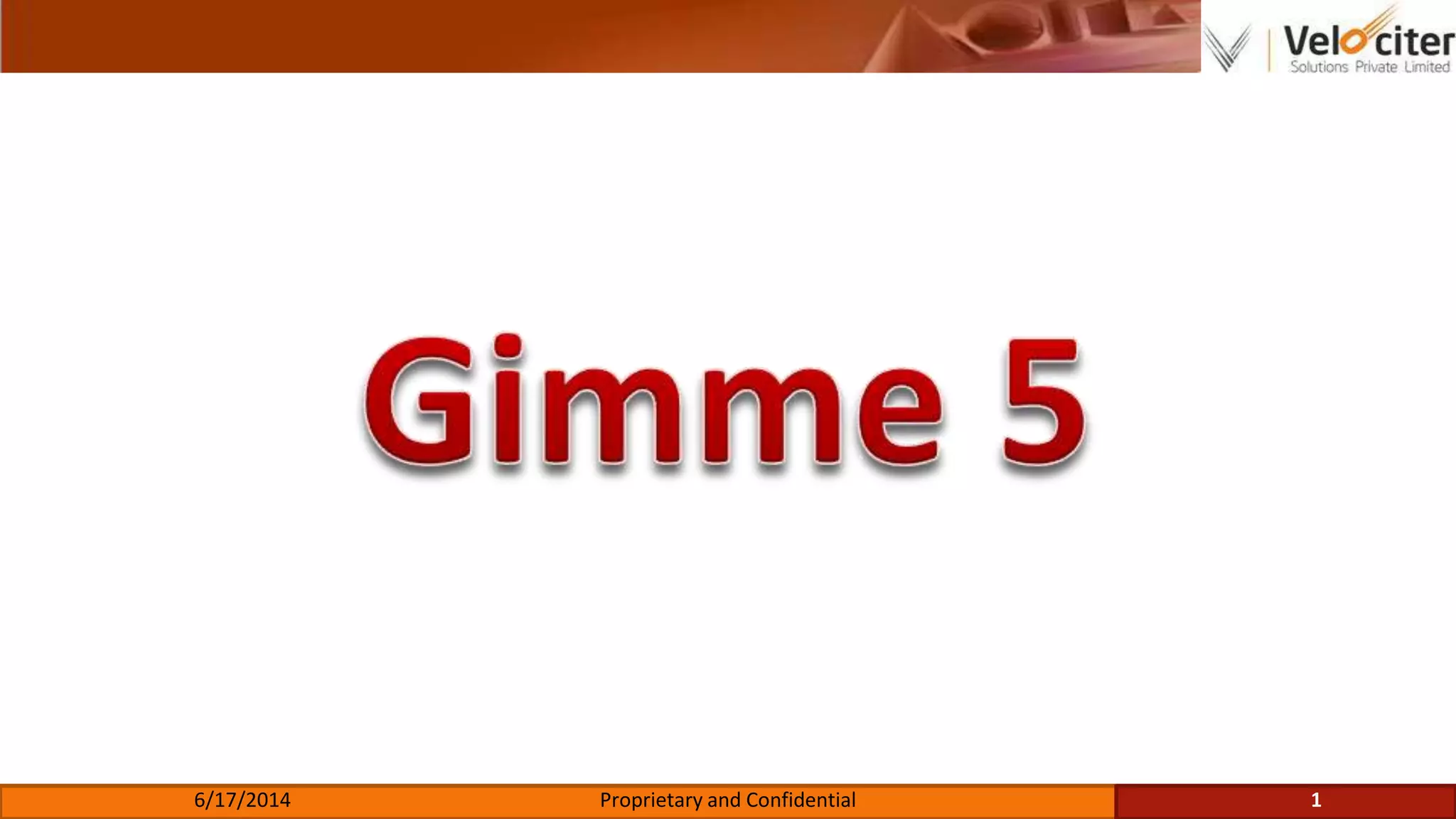 Gimme 5 | PPTX