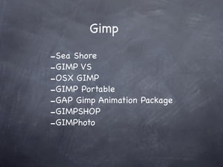 GIMP Introduction Keynote | KEY | Photo Editing Software | Computer Software and Applications