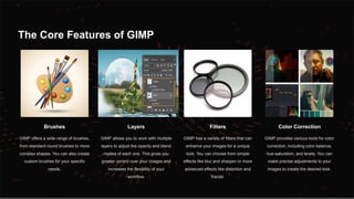 GIMP - GNU Image Manipulation Program class 7 | PPTX