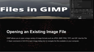 GIMP - GNU Image Manipulation Program class 7 | PPTX