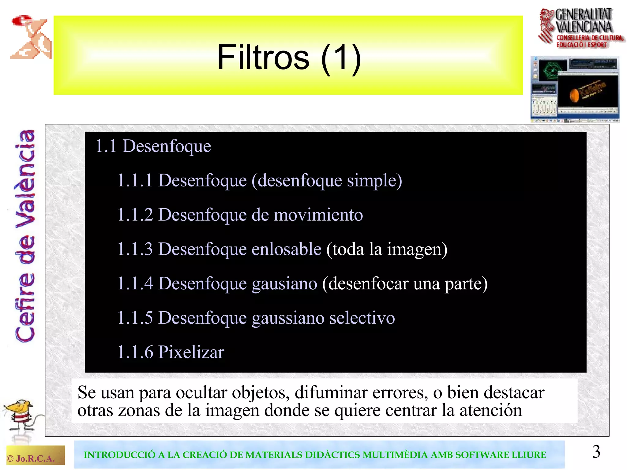FILTROS MÁS COMUNES EN GIMP | PPT