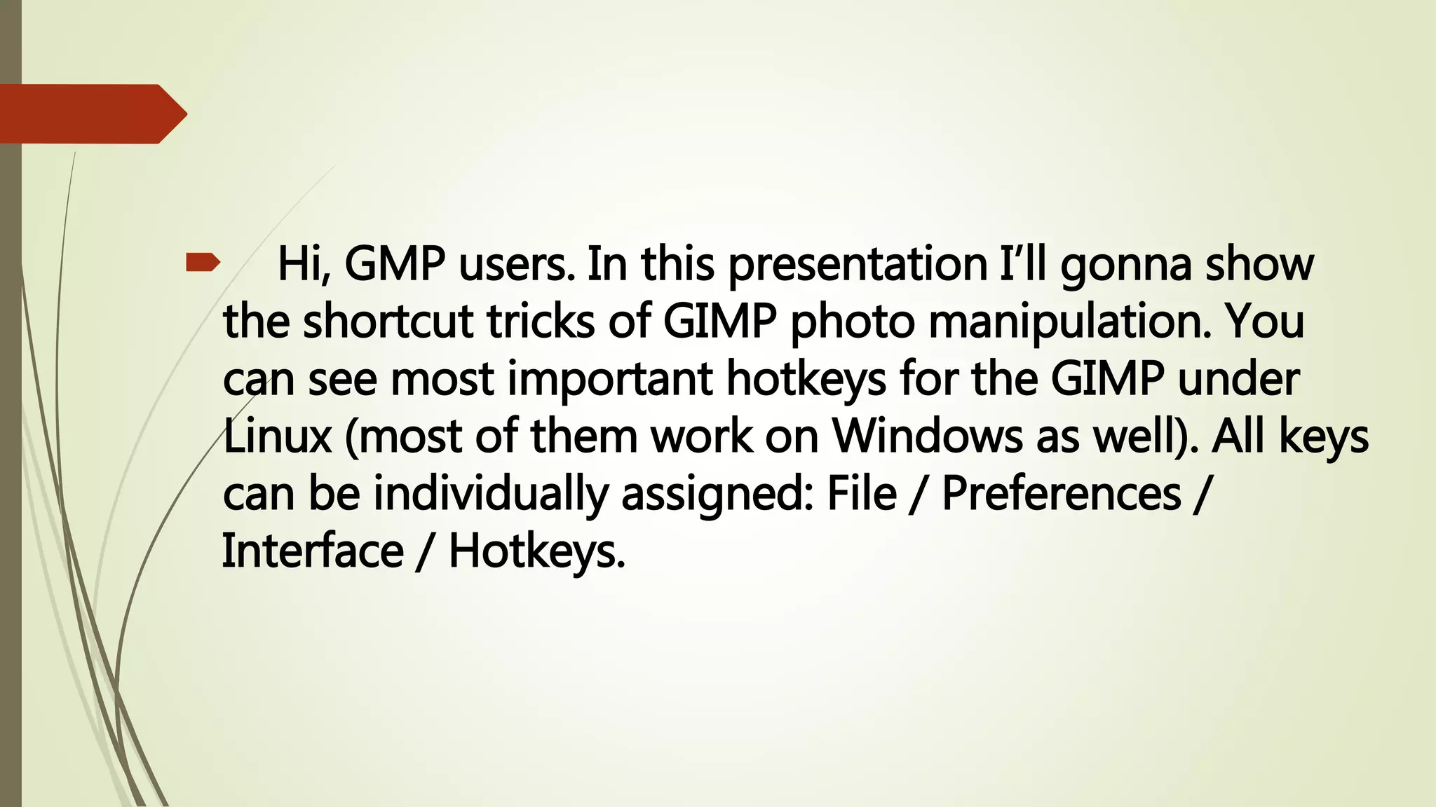 GIMP Keyboard Shortcuts That Save Your Valuable Time | PPT