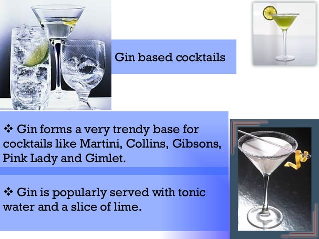 Gin | PPT | Alcoholic Beverages | Food & Drink