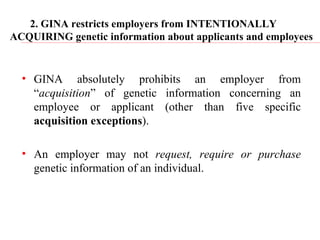 GINA - Genetic Information Nondiscrimination Act | PPT