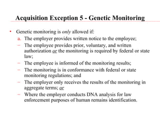 GINA - Genetic Information Nondiscrimination Act | PPT