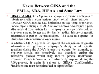 GINA - Genetic Information Nondiscrimination Act | PPT