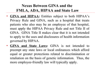 GINA - Genetic Information Nondiscrimination Act | PPT