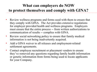 GINA - Genetic Information Nondiscrimination Act | PPT