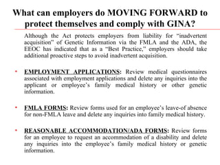 GINA - Genetic Information Nondiscrimination Act | PPT