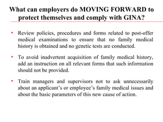 GINA - Genetic Information Nondiscrimination Act | PPT
