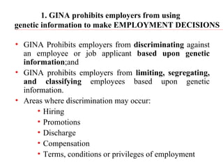 GINA - Genetic Information Nondiscrimination Act | PPT