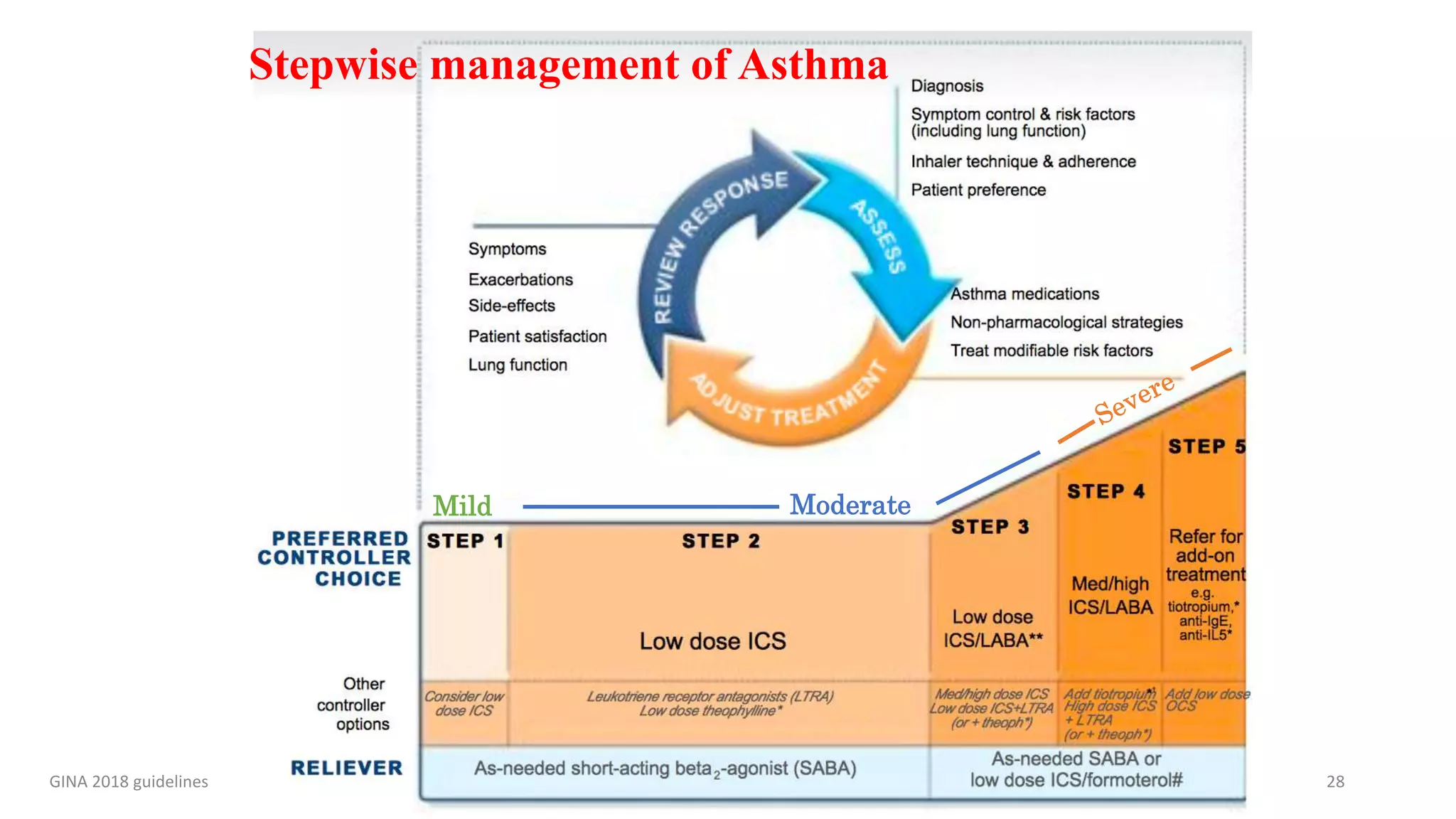 GOLD (COPD) & GINA (Asthma) guidelines: 2018 update | PPTX