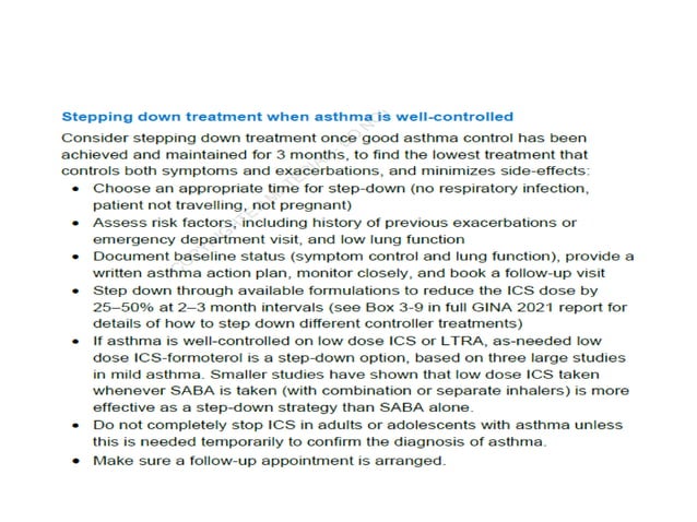 GINA Guidelines Asthma | PPTX