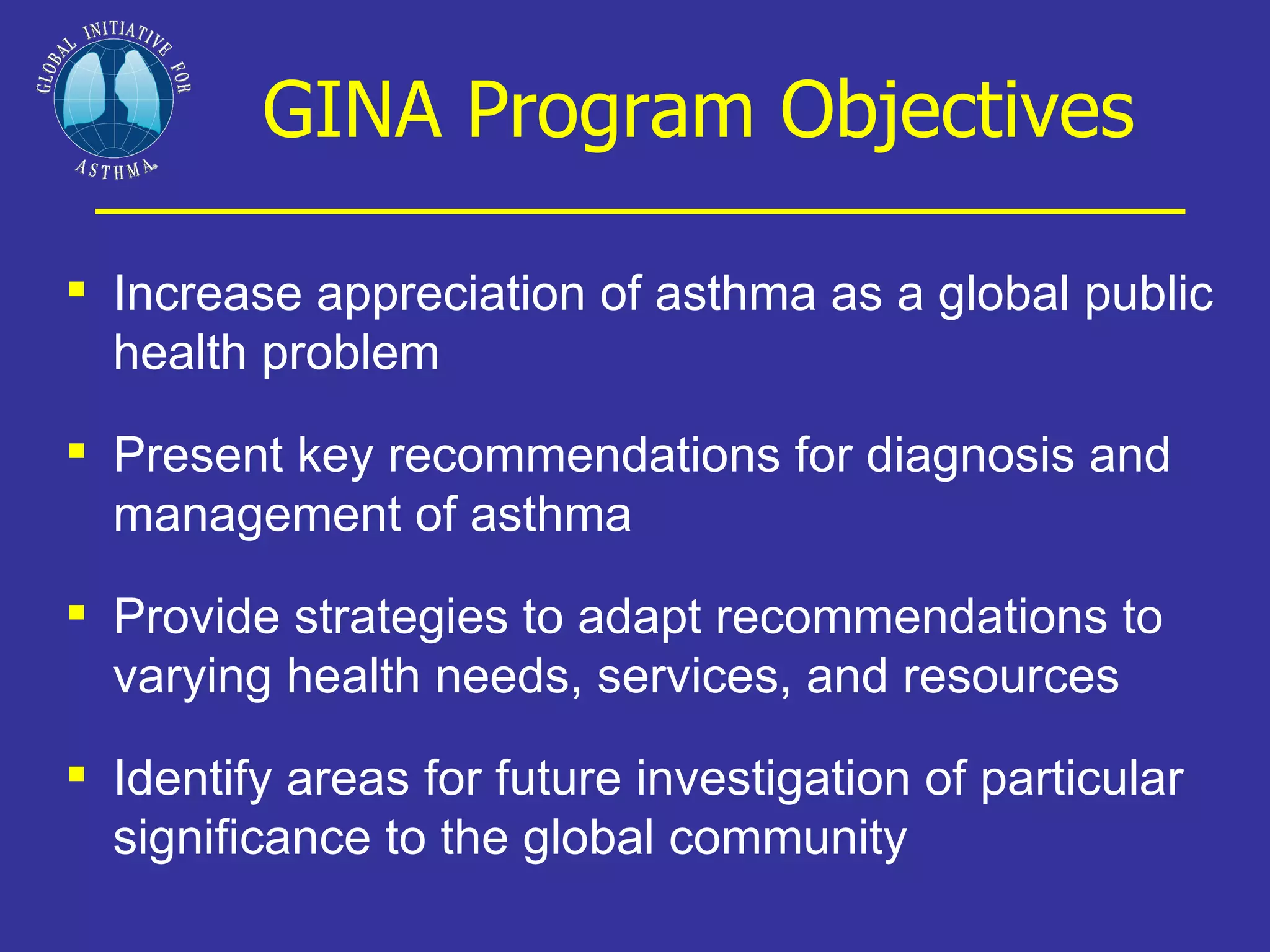 Gina - global initiative against asthma | PPT