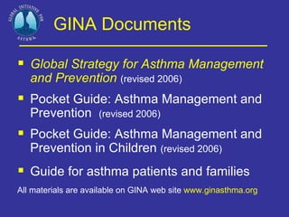 Gina - global initiative against asthma | PPT