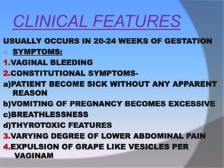 GINCY -VESICULAR MOLE in pregnancy in obstetric and gynecology | PPT