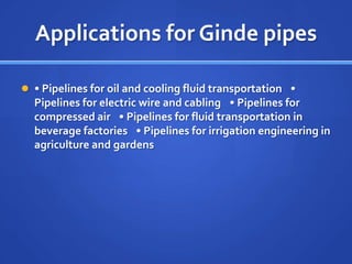 IBM-Ginde pipes english | PPTX | Commodities | Economy
