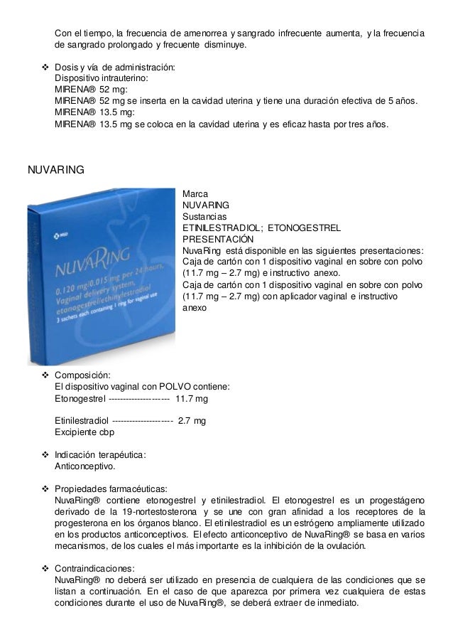 Venta > nuvaring instructivo > en stock