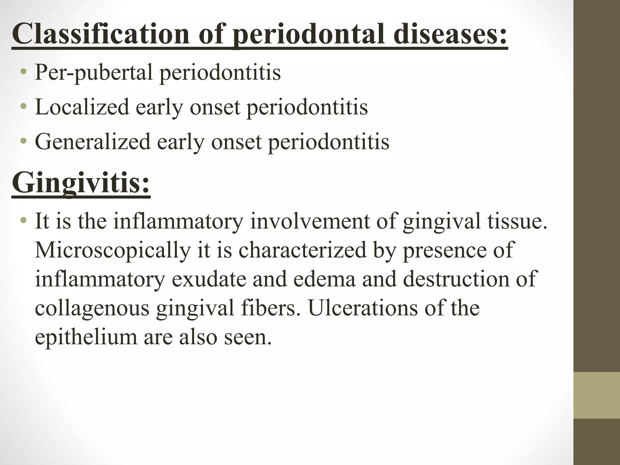 Gingival and periodontal disease in children | PPTX