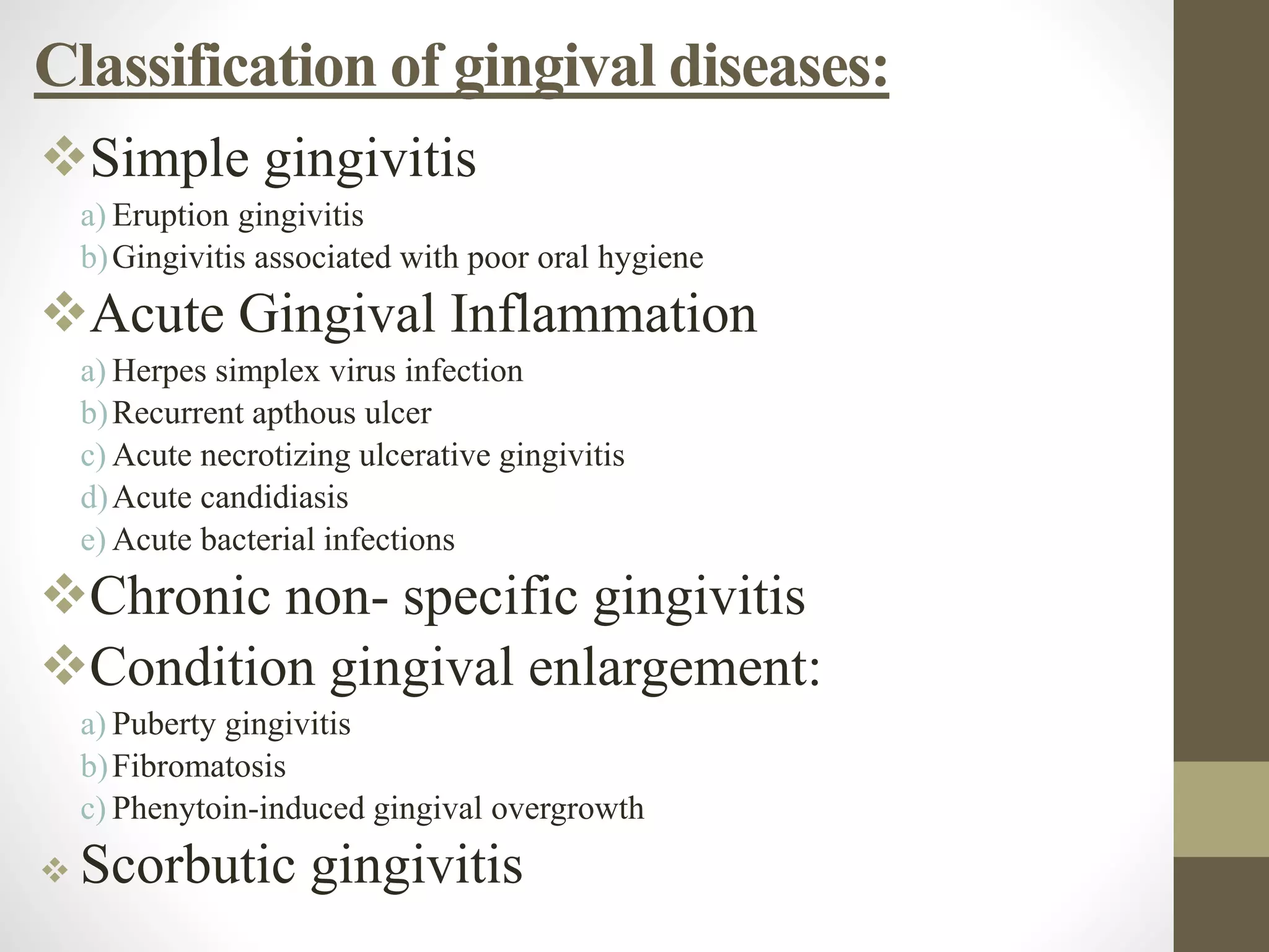 Gingival and periodontal disease in children | PPTX