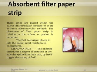Gingival crevicular fluid | PPTX