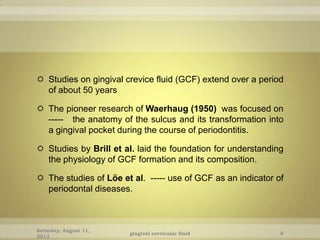 Gingival crevicular fluid | PPTX