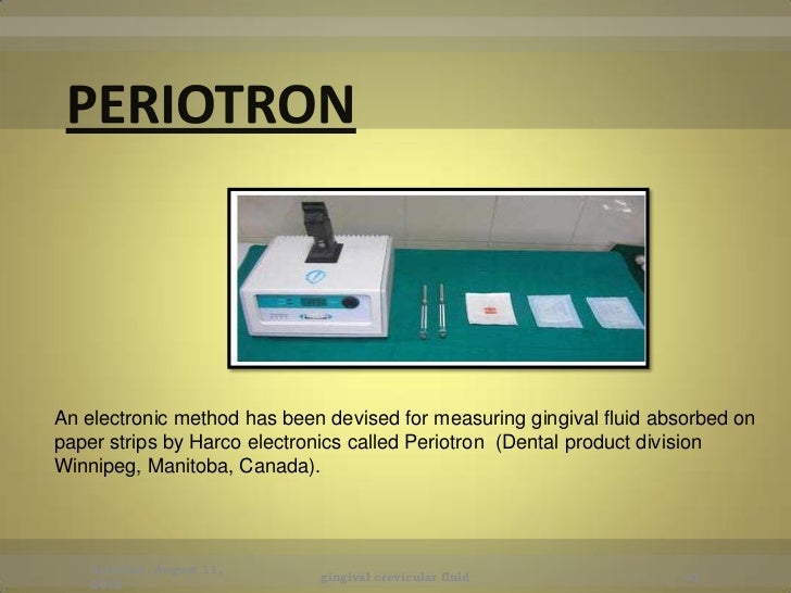 Gingival crevicular fluid