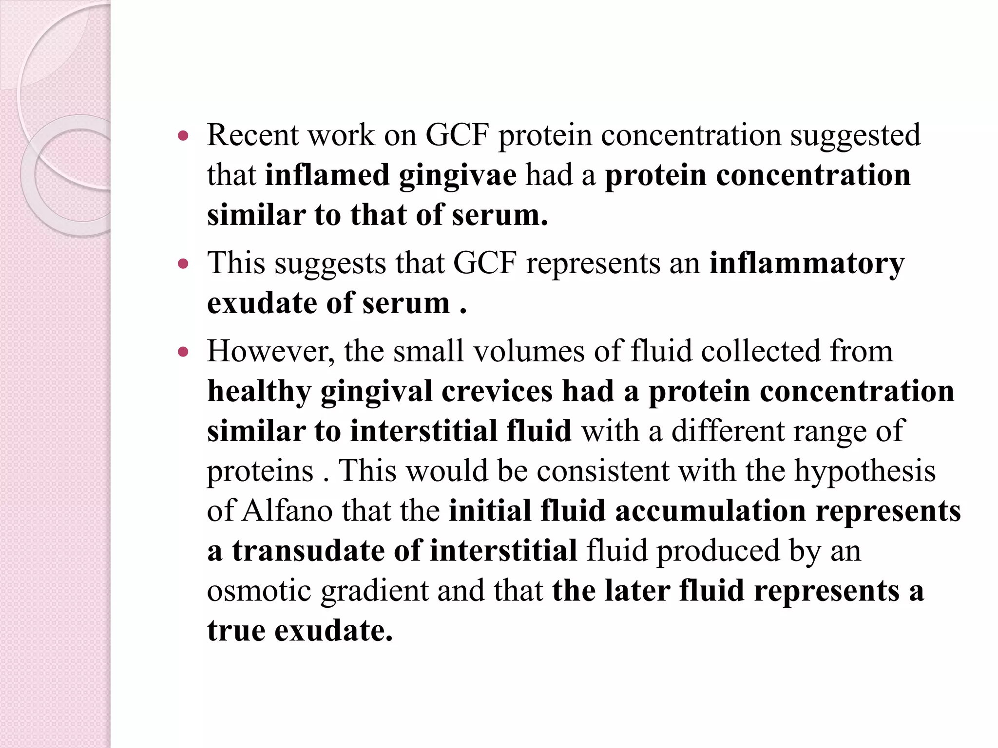 Gingival crevicular fluid in health and disease | PPTX