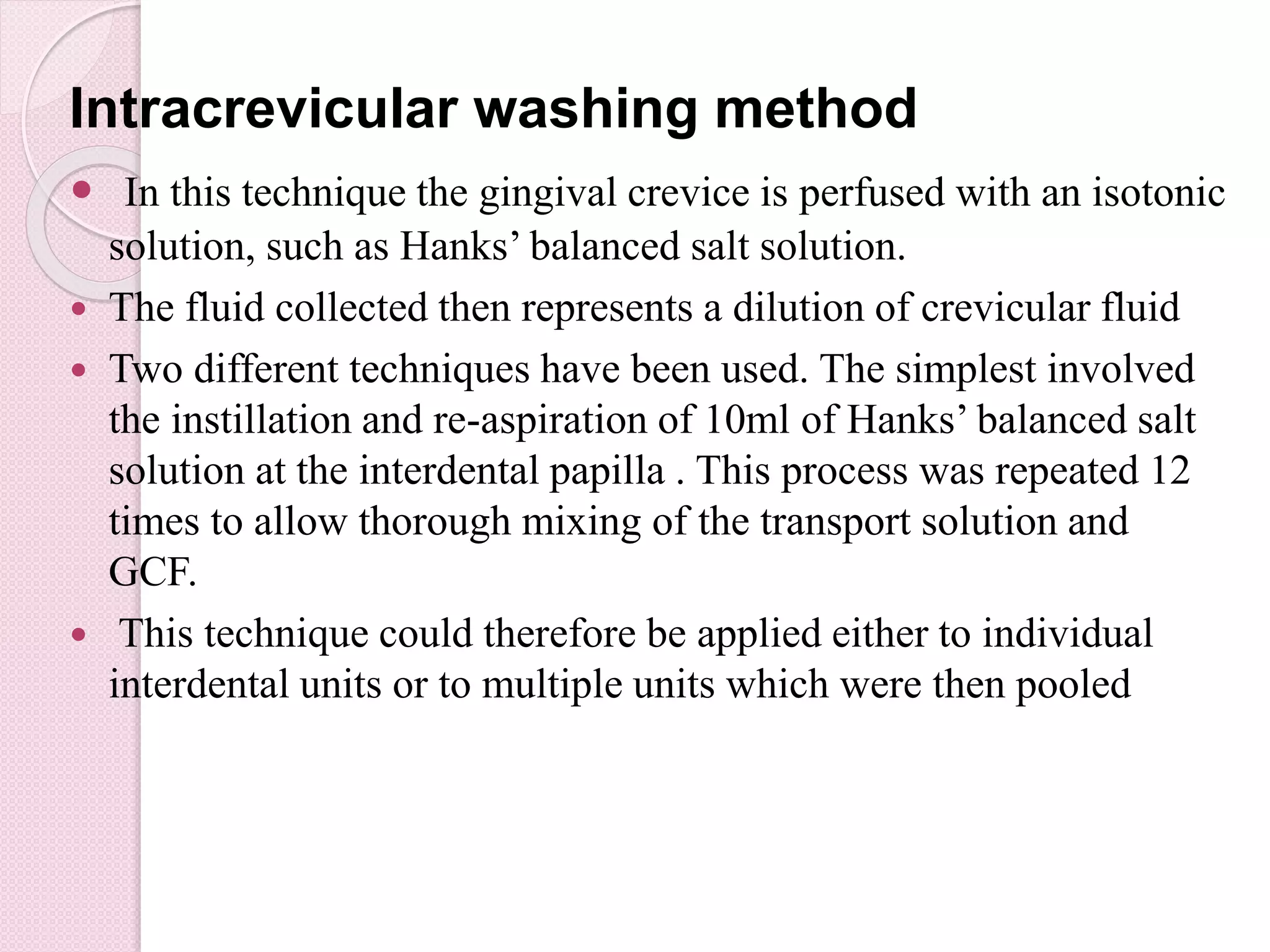 Gingival crevicular fluid in health and disease | PPTX